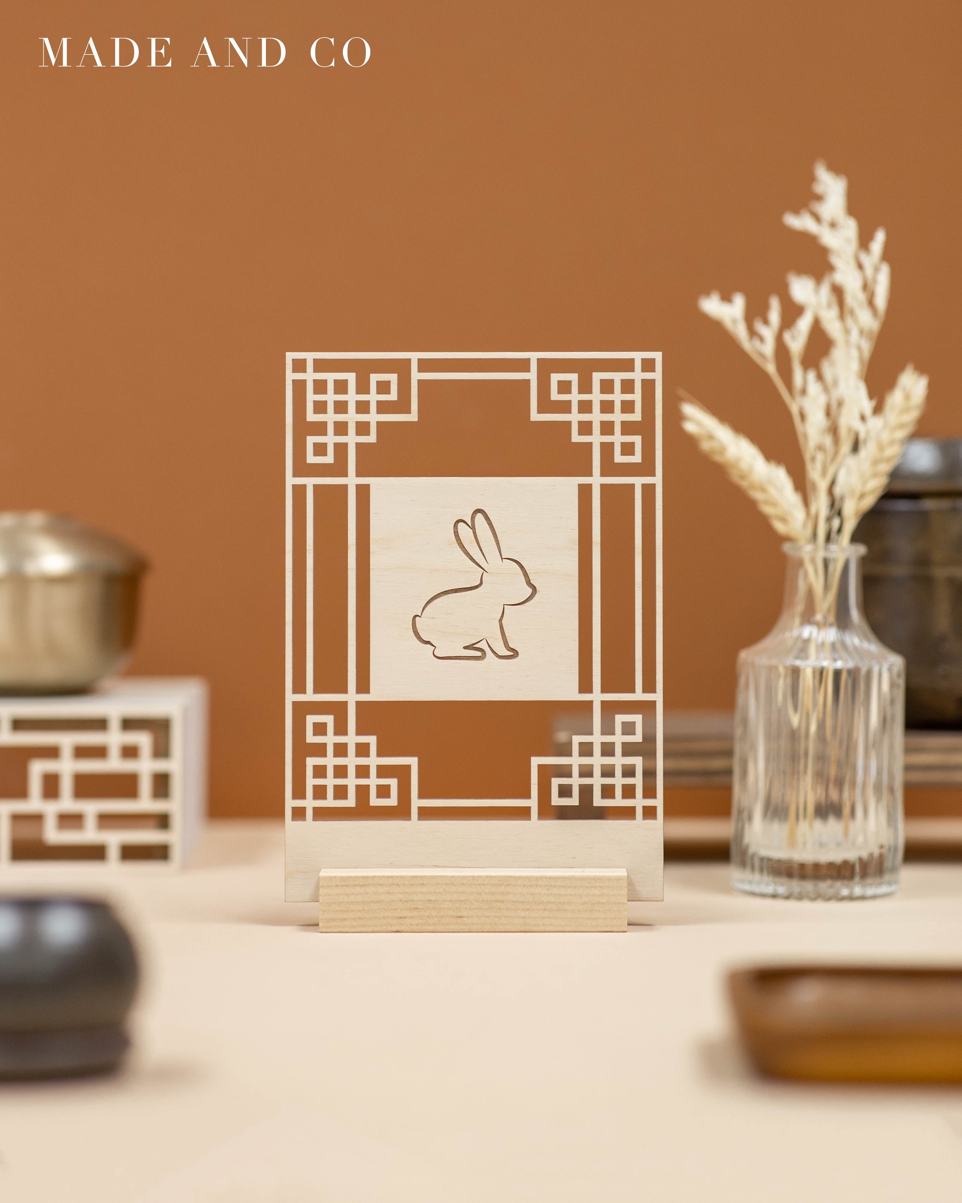 Tower 91 | Year of the Rabbit | Wooden Lattice Sign – Made and Co Designs