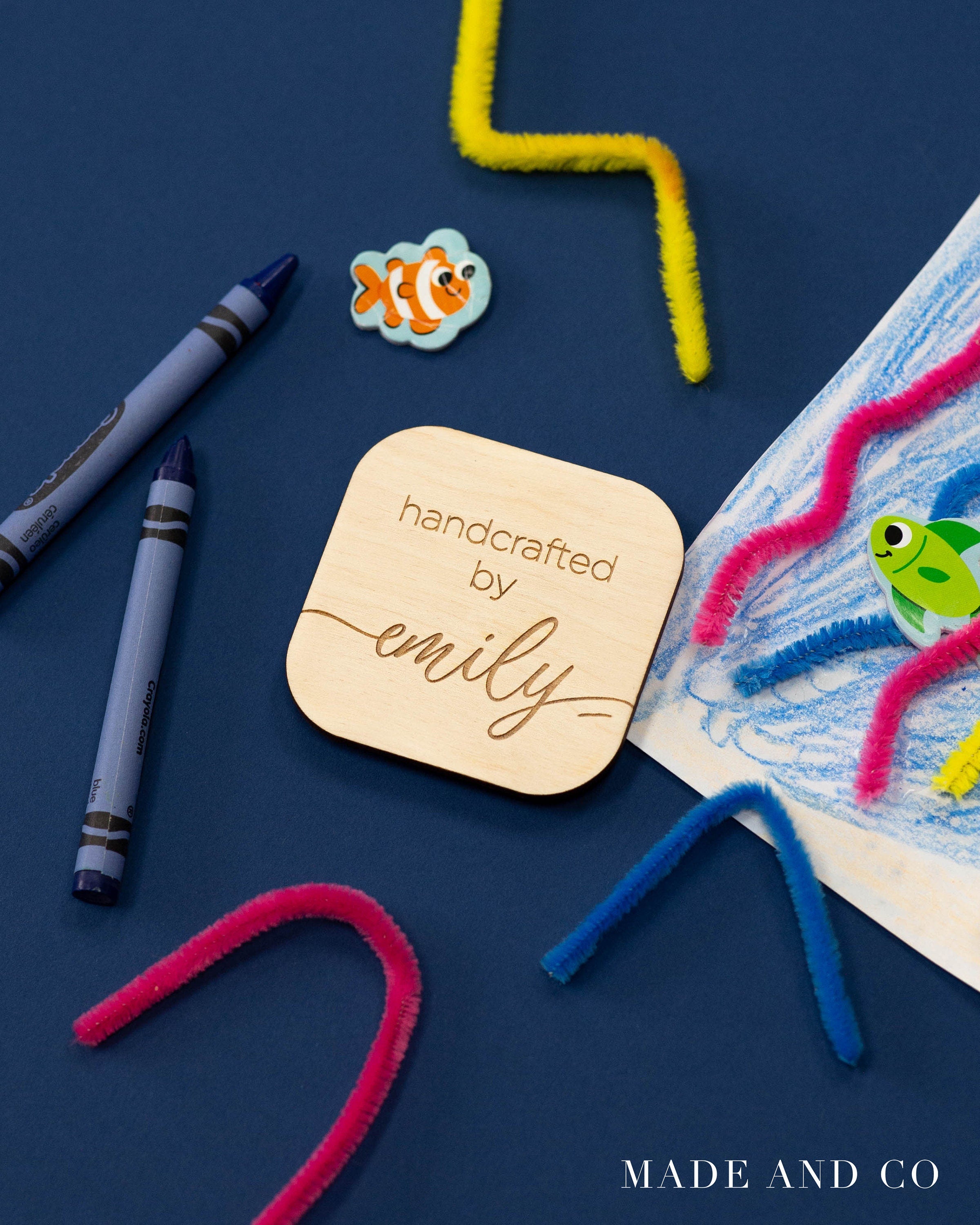 Custom Craft Kit 4 | Wood Magnet | Handcrafted | Kid's Artwork Magnet ...